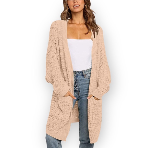 Sweaters | Tan Long Batwing Knit Cardigan | Poshmark